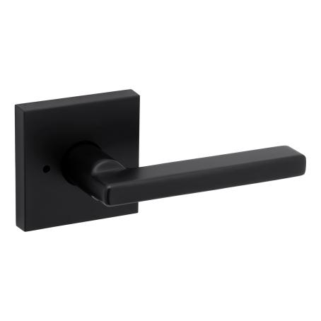 Keyed Entry Lever Set, HALIFAX, Square Rosette, MATTE BLACK, Weiser ...